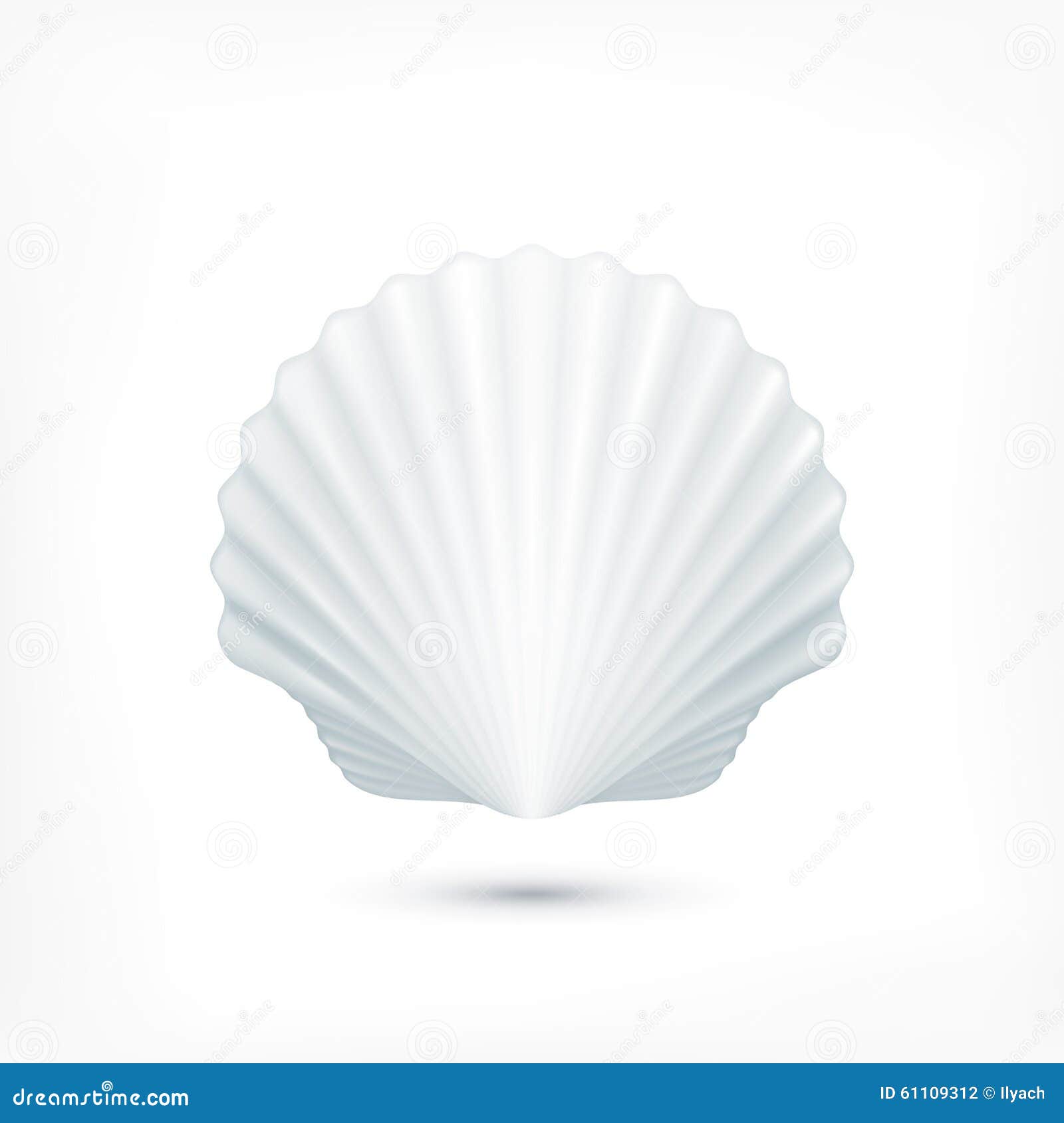 Scallop Seashell With Pearl Illustration Cartoon Vector | CartoonDealer ...