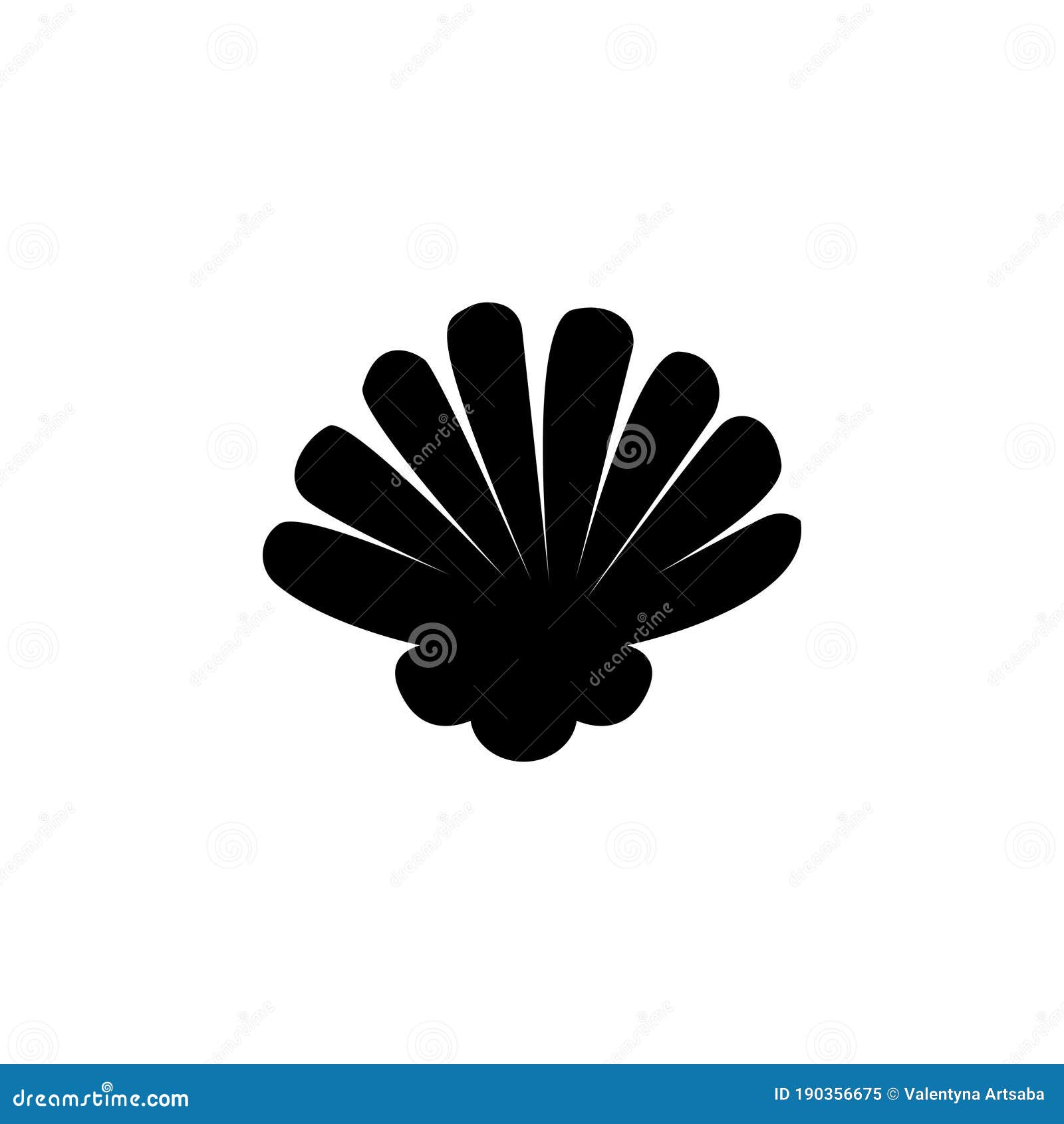 Scallop Seashell, Shellfish, Pearl Shell. Flat Vector Icon Illustration ...