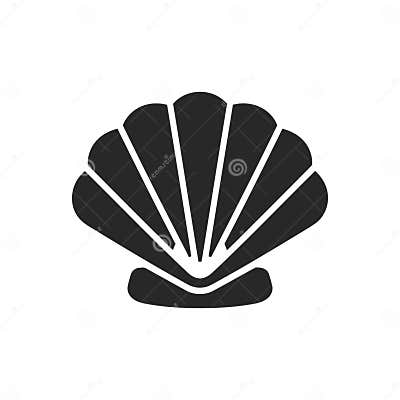 Scallop Shell Icon stock illustration. Illustration of scallop - 361759404