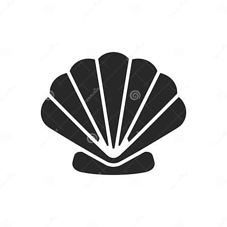 Scallop Shell Icon stock illustration. Illustration of scallop - 361759404