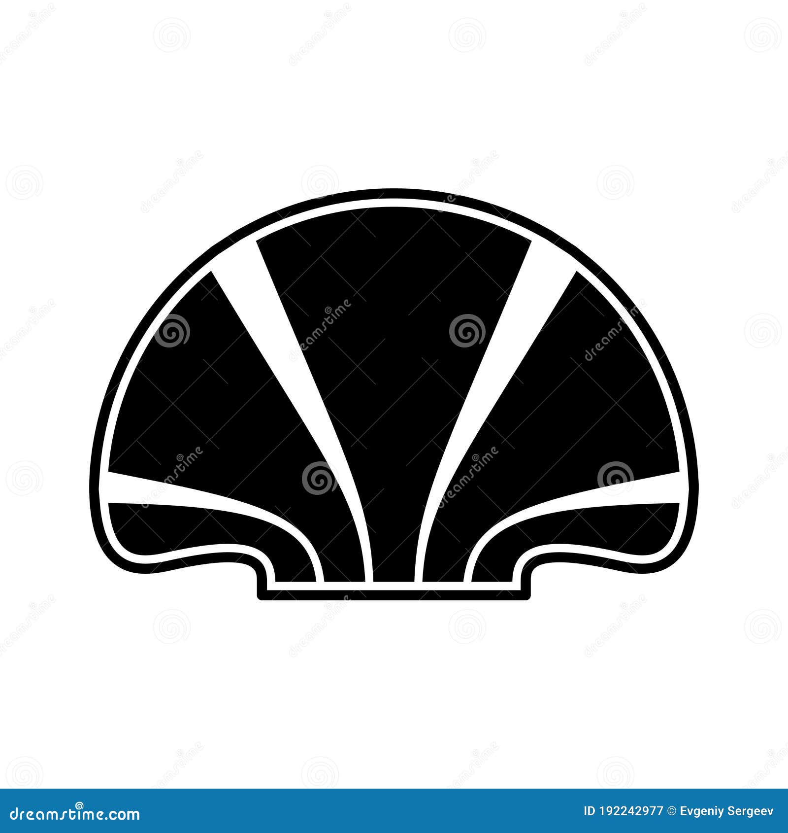 Scallop Shell Logo on White Isolated Background. Vector Image Stock ...