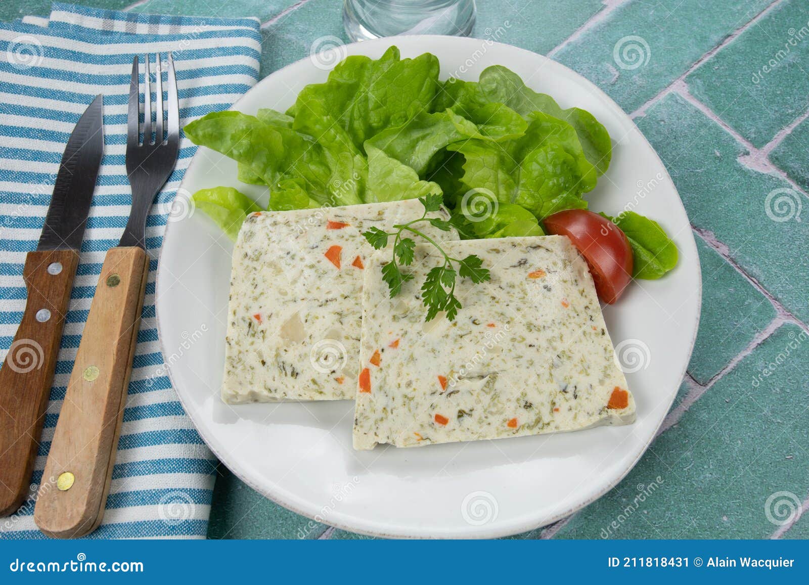 Scallop terrine and fish stock image. Image of cuisine - 211818431