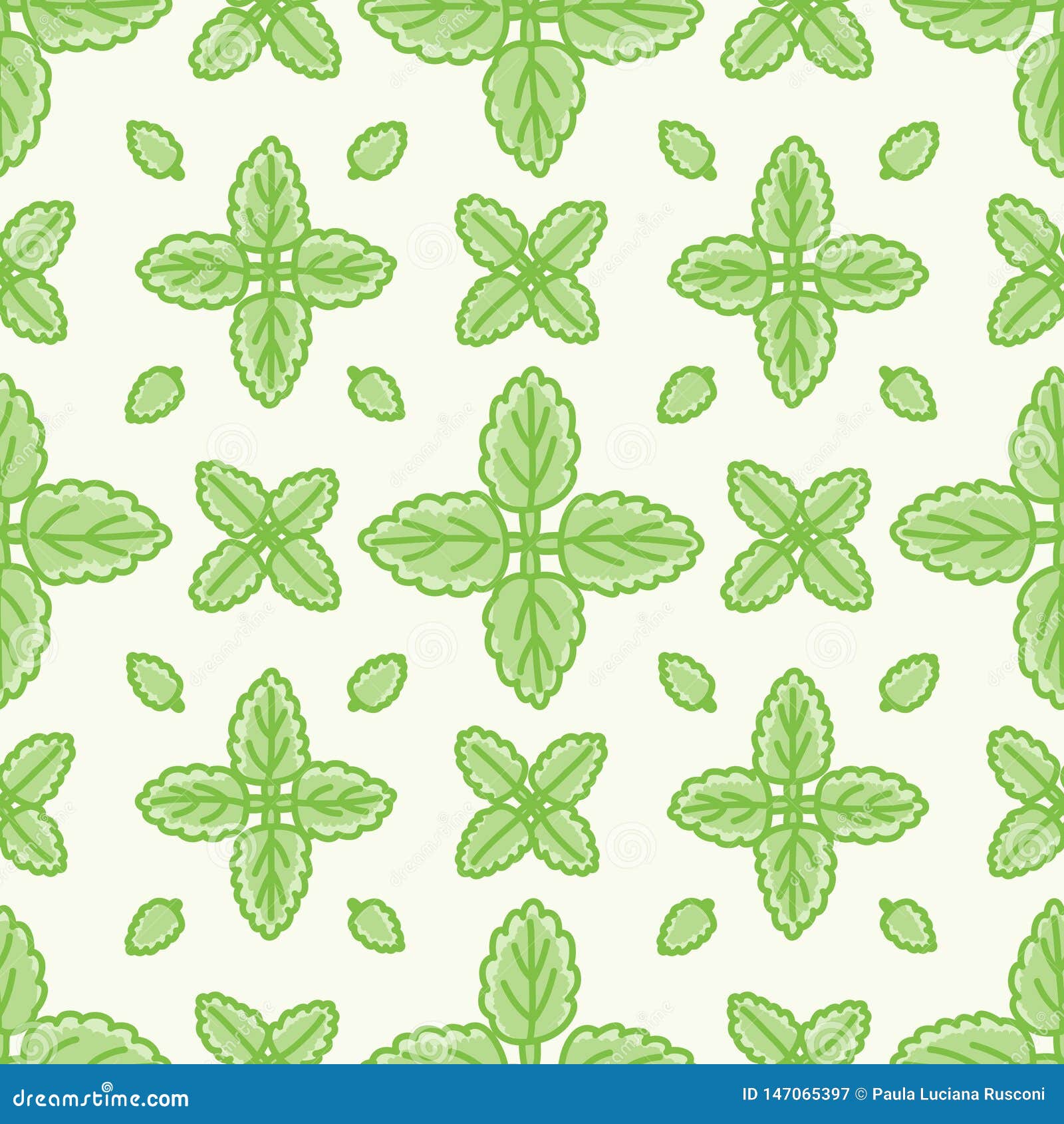 Scalloped Leaf Vector Repeat Pattern Stock Vector - Illustration of ...