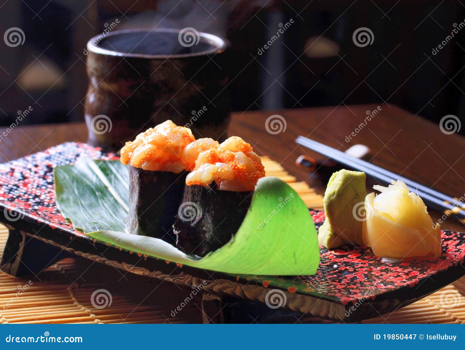 Scallops with Crab Sub Sushi Stock Image - Image of expensive, cook ...