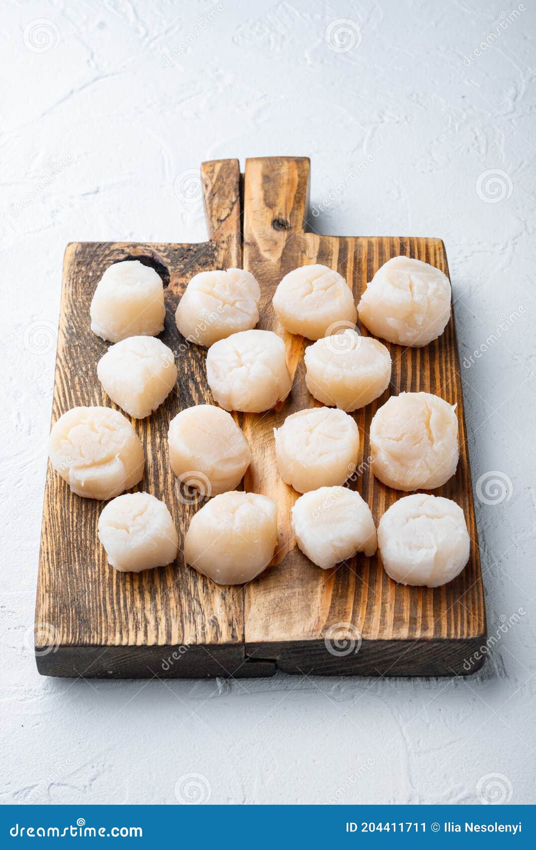Scallops Meat, on White Textured Background Stock Image - Image of ...