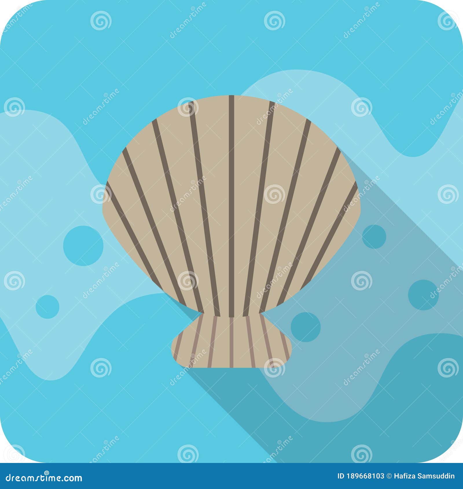 Scallops Shell. Vector Illustration Decorative Design Stock Vector ...
