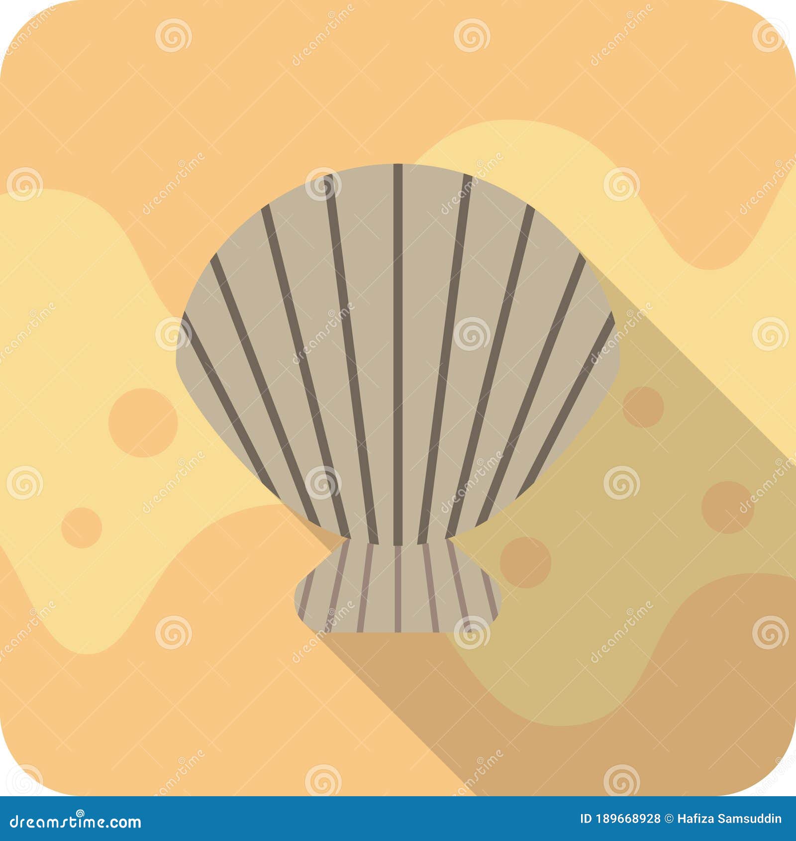 Scallops Shell. Vector Illustration Decorative Design Stock Vector ...