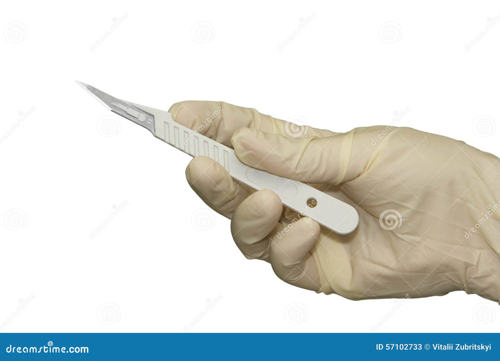 Scalpel in hand stock image. Image of finger, instrument - 57102733