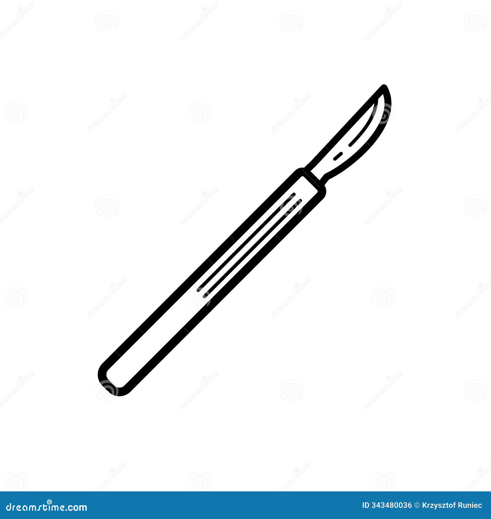 Scalpel Surgery Tool Hospital Pictogram Cartoon Vector | CartoonDealer ...