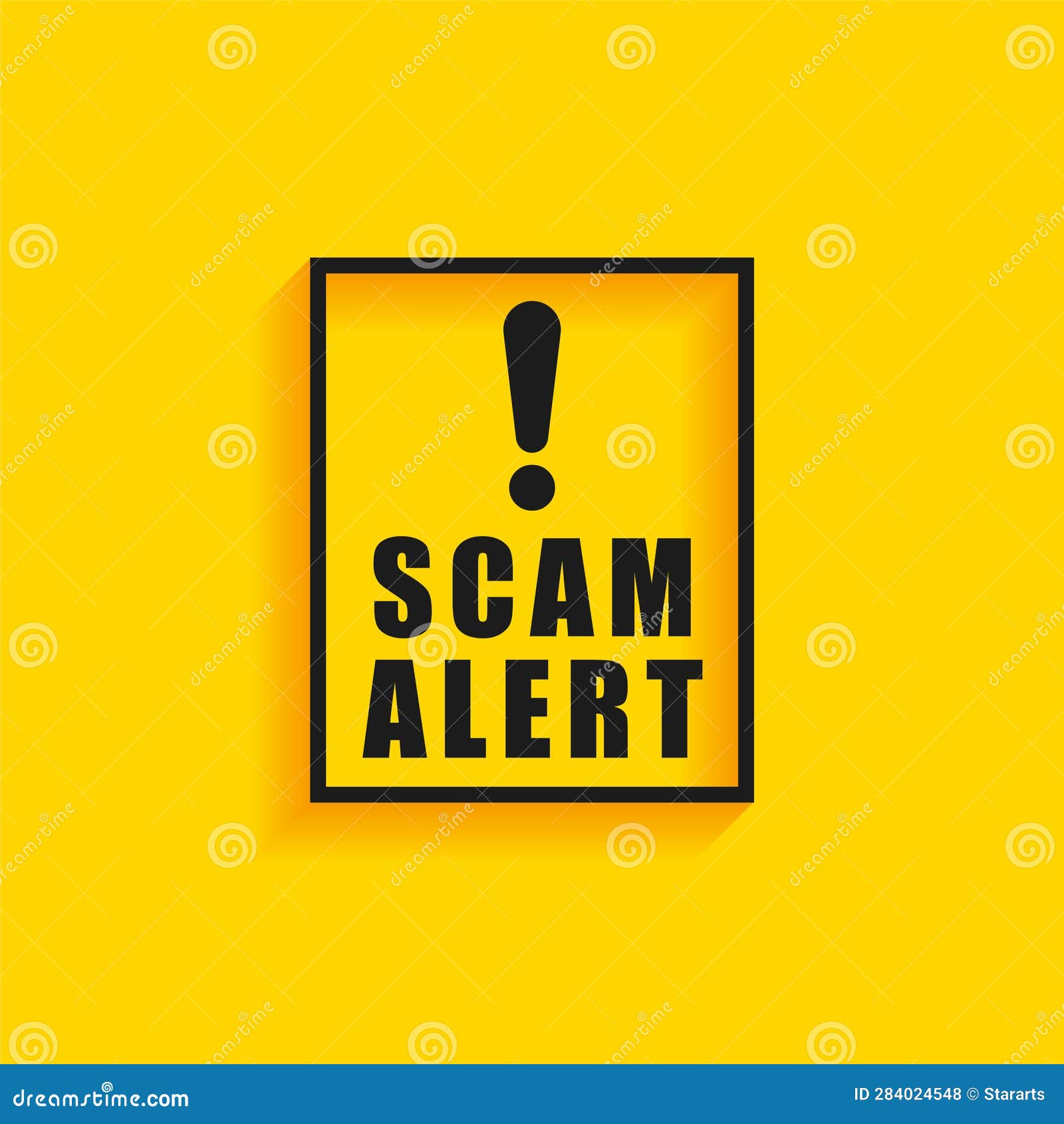 Scam Alert Alarm for Your Online Data and Email Safety Stock Vector ...