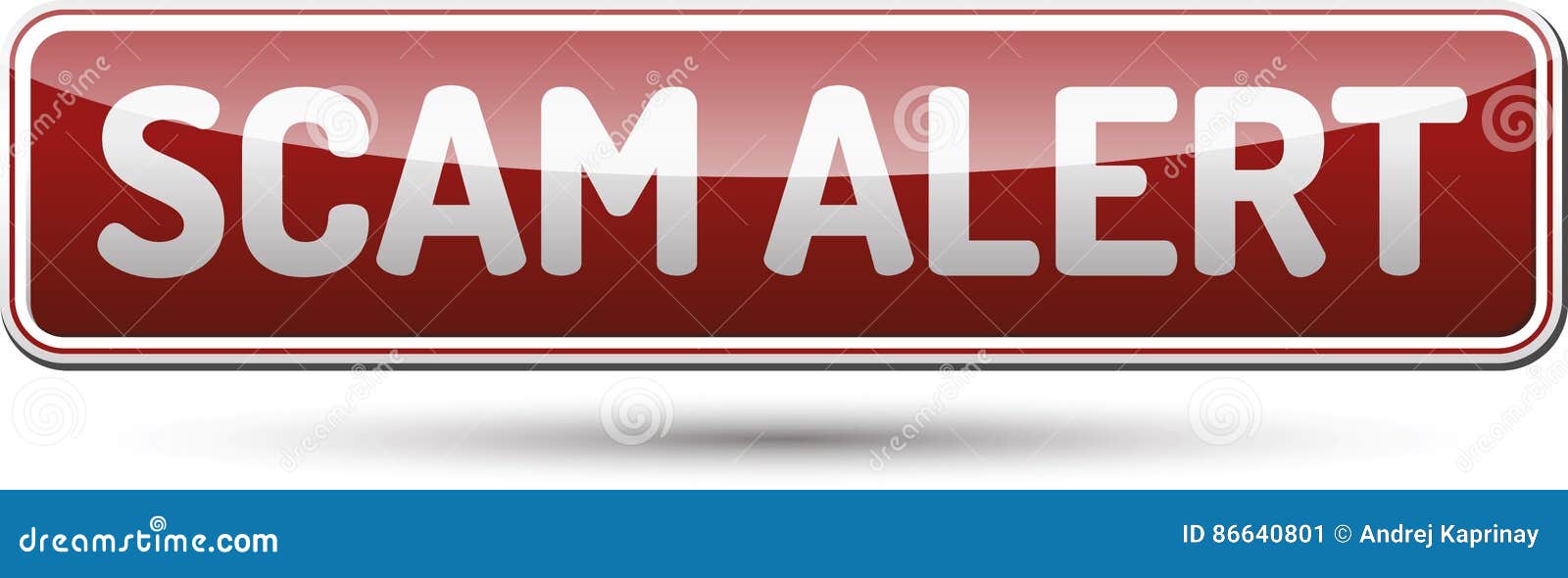 Scam Alert Button - Glossy Button with Shadow Stock Vector ...