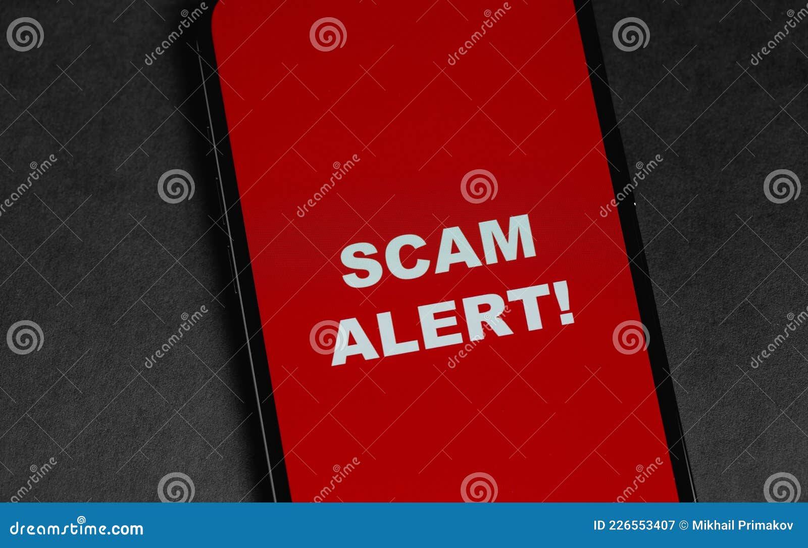 Scam Alert Concept on Screen Mobile Editorial Photography - Image of ...