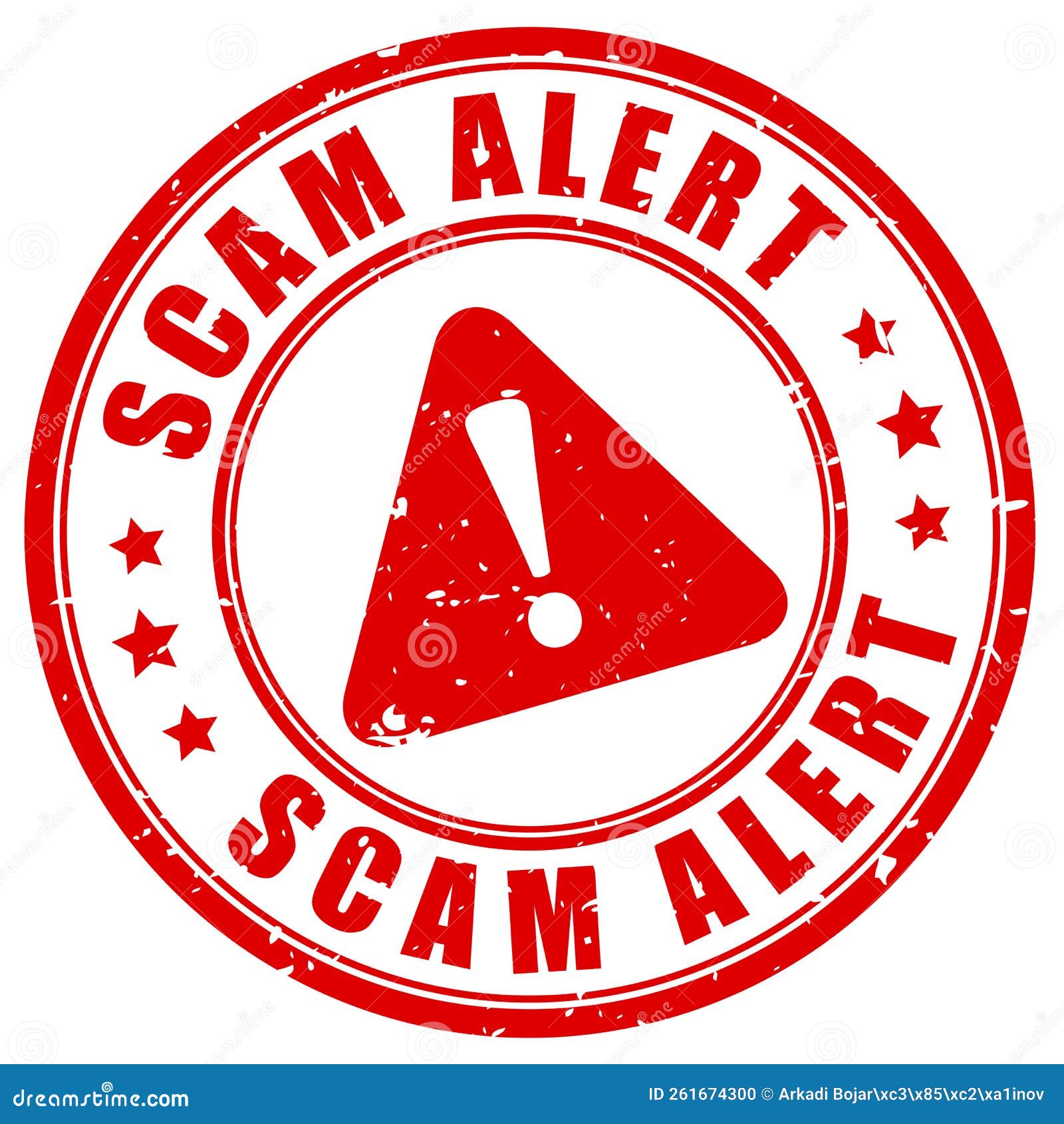 Scam alert warning sign stock vector. Illustration of dangerous - 261674300