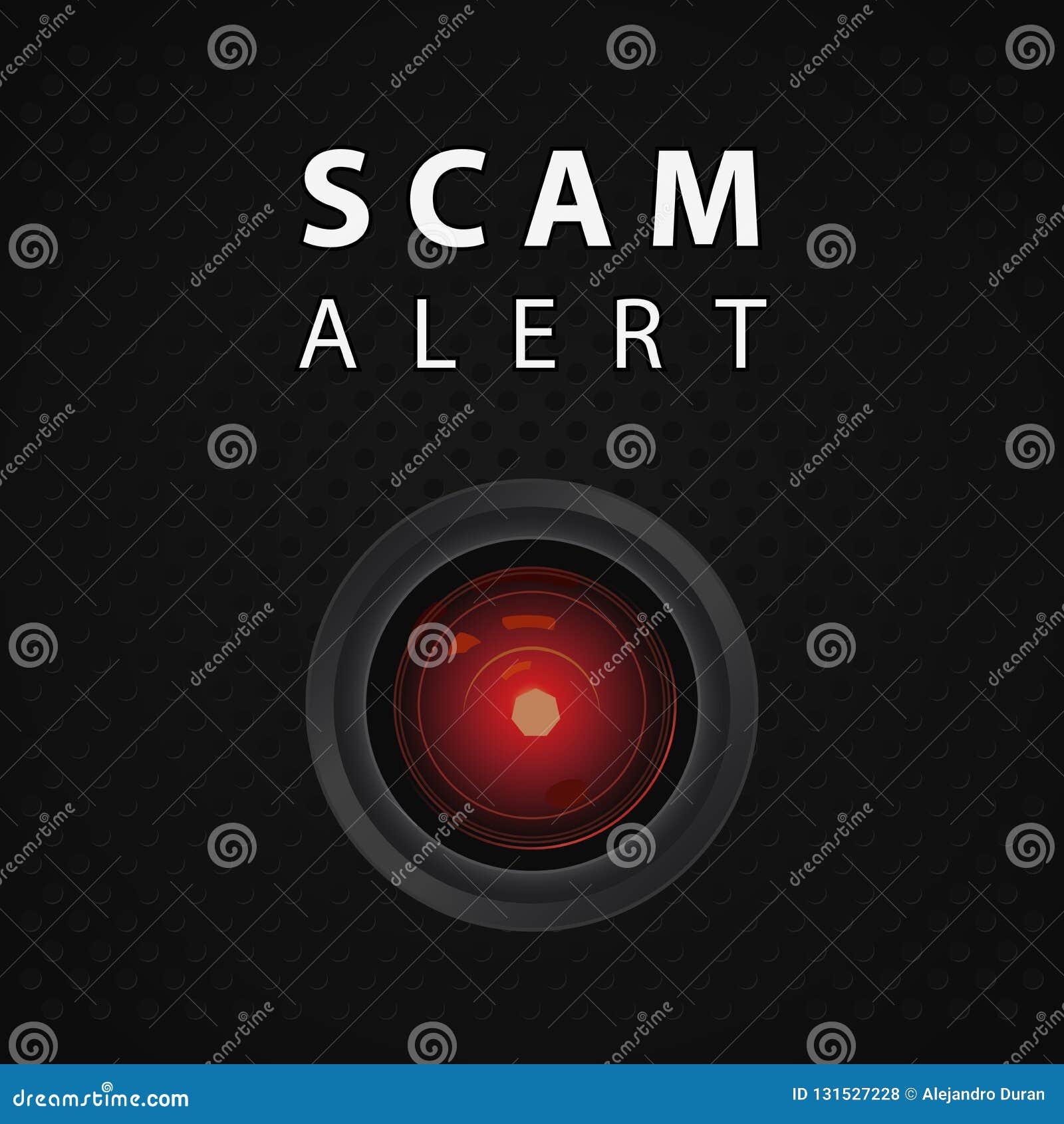 Scam alert indicator stock vector. Illustration of internet - 131527228