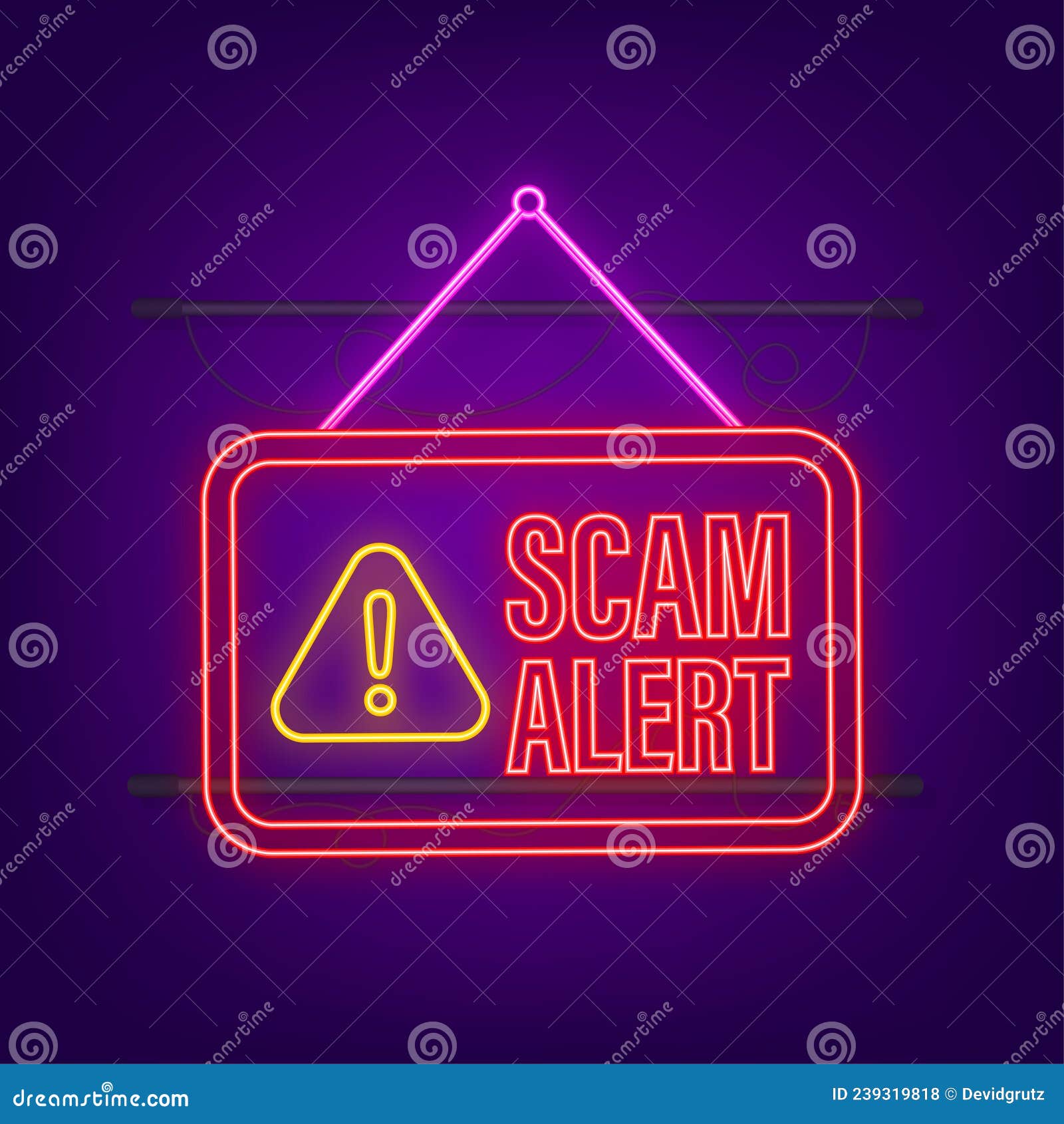 Scam Neon Signboard Vector. Scam Neon Sign, Design Template, Modern ...