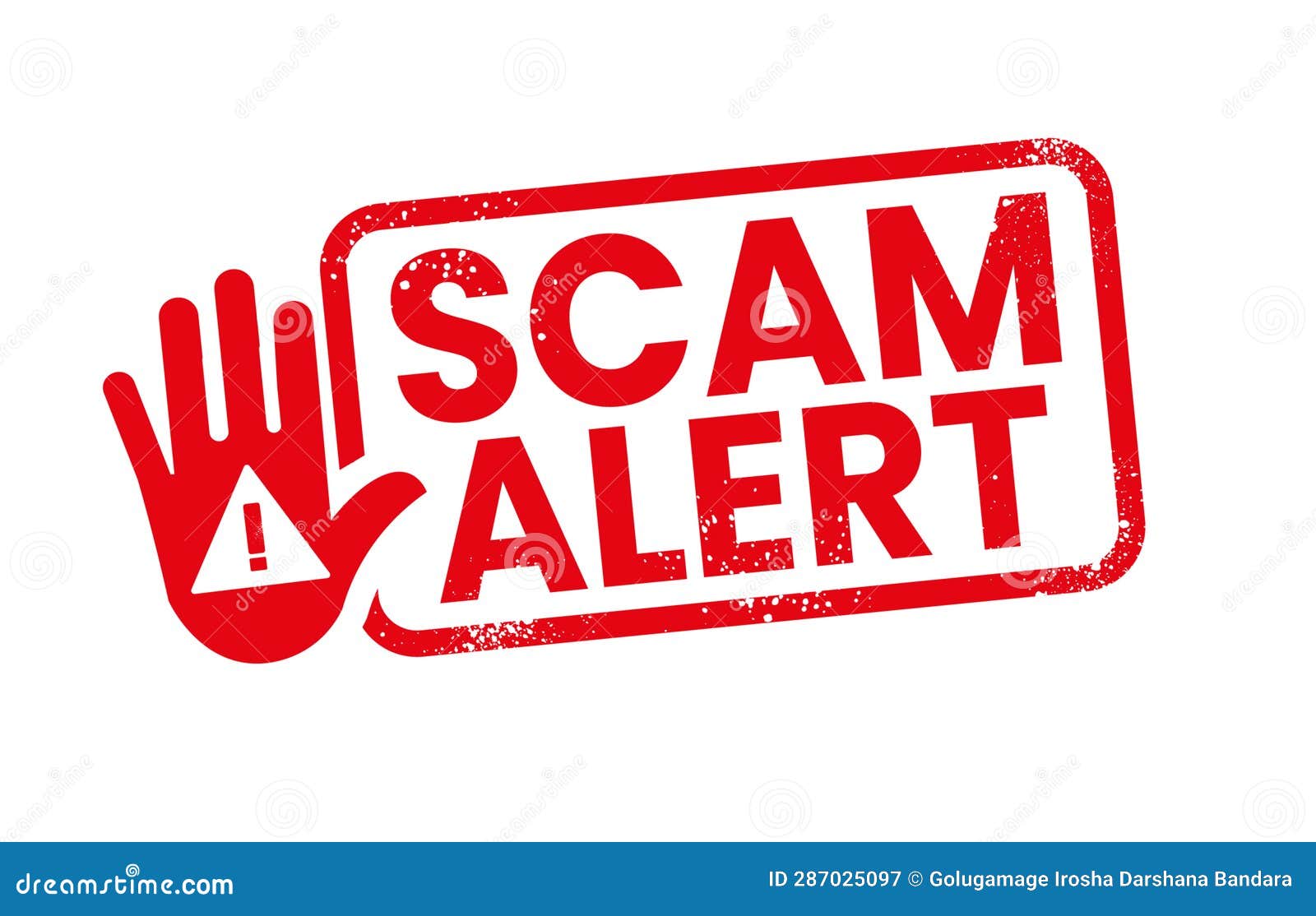 SCAM ALERT Red Rubber Stamp Stock Vector - Illustration of label, sign ...