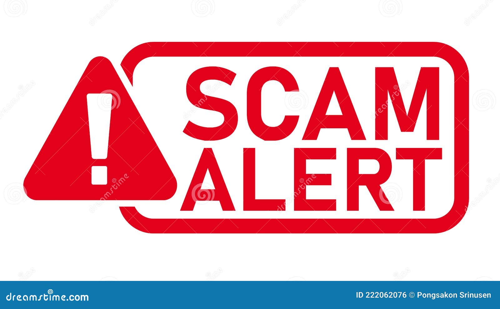 SCAM Alert Red Stamp Text on White Stock Vector - Illustration of blots ...