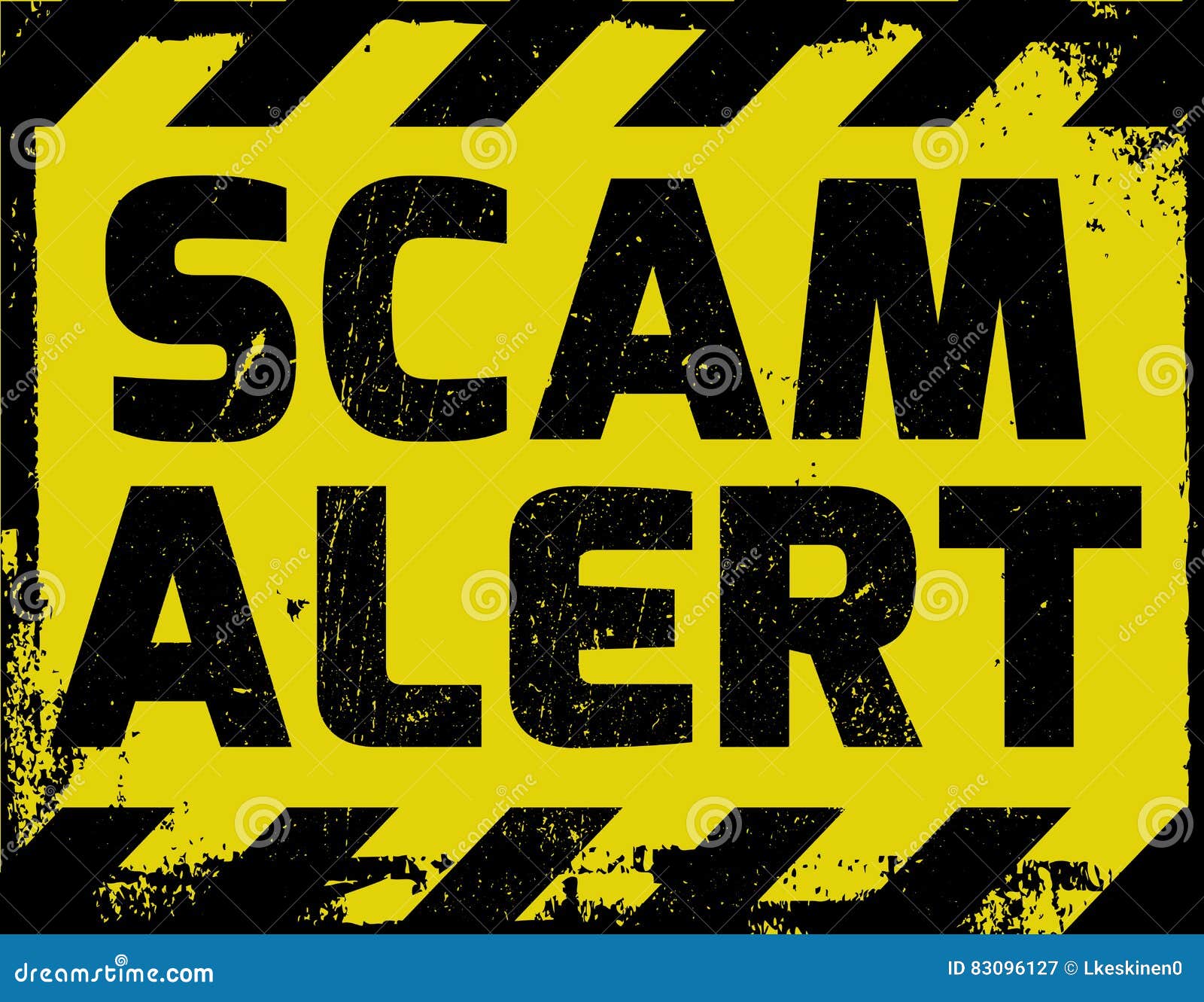 Scam alert sign stock vector. Illustration of seniors - 83096127