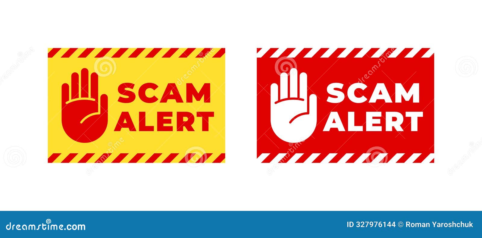SCAM Alert Signs. Caution Badges Stock Vector - Illustration of vector ...