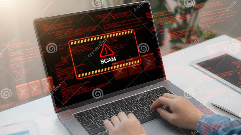 Scam Alert, Software Warning Fraud, Cyber Security. Hacker Detection ...