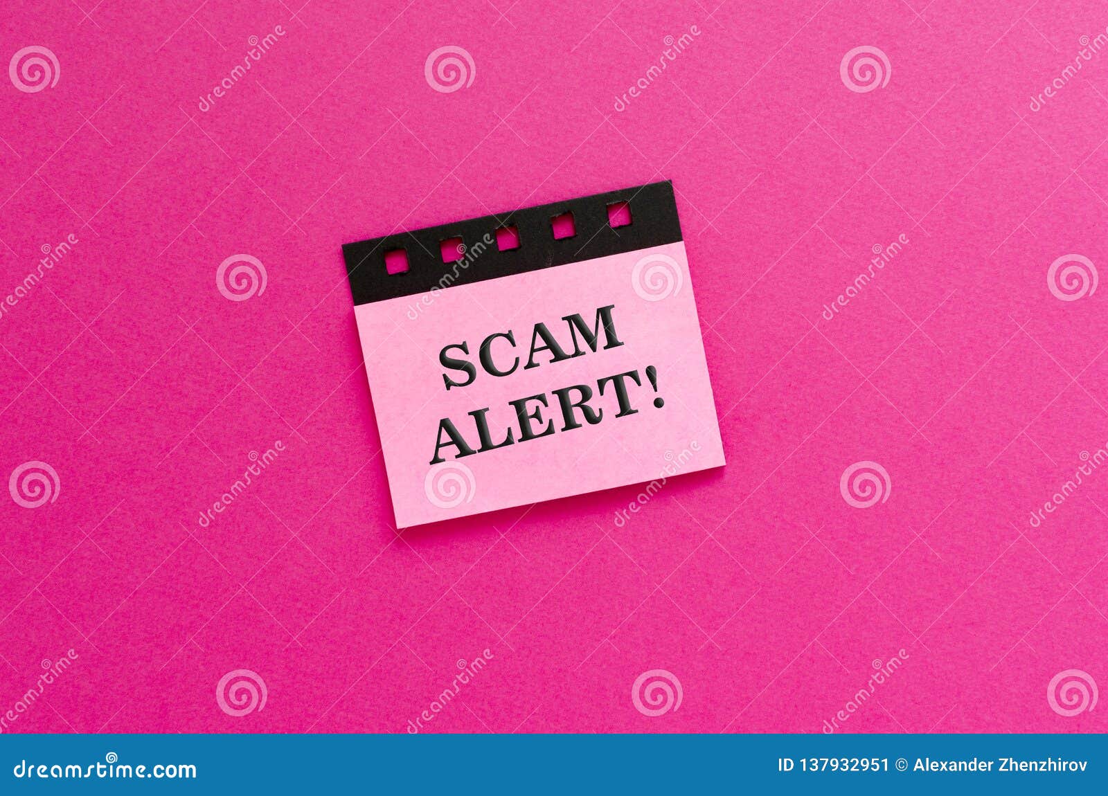 Scam alert on sticker stock image. Image of protection - 137932951