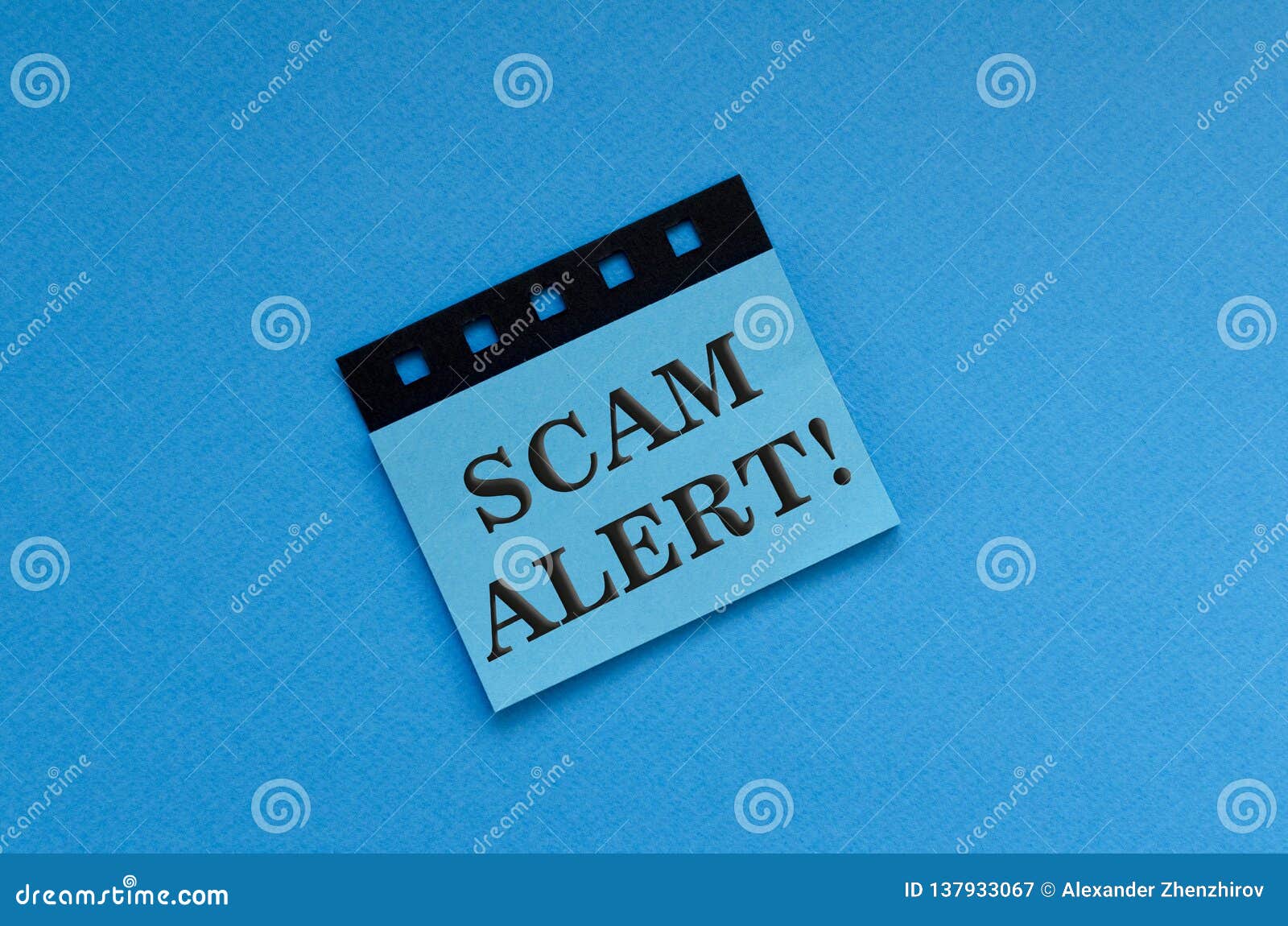 Scam alert on sticker stock image. Image of attention - 137933067