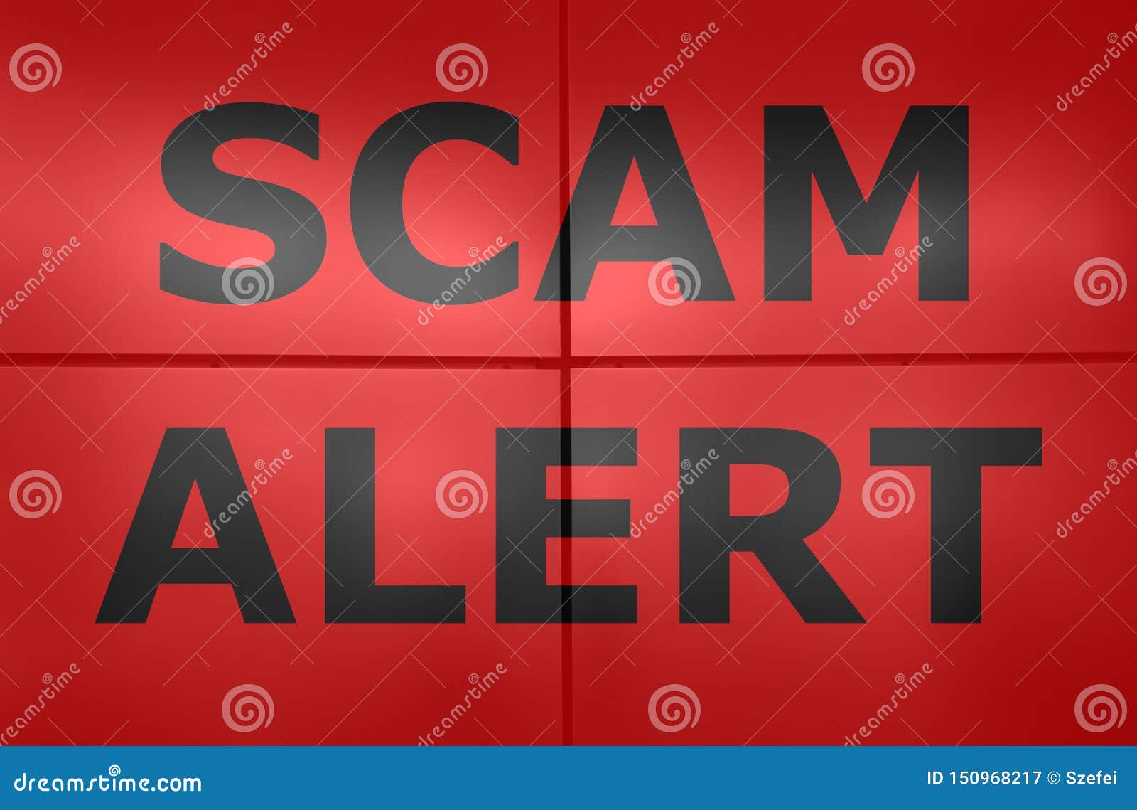 Scam alert text on red stock image. Image of design - 150968217