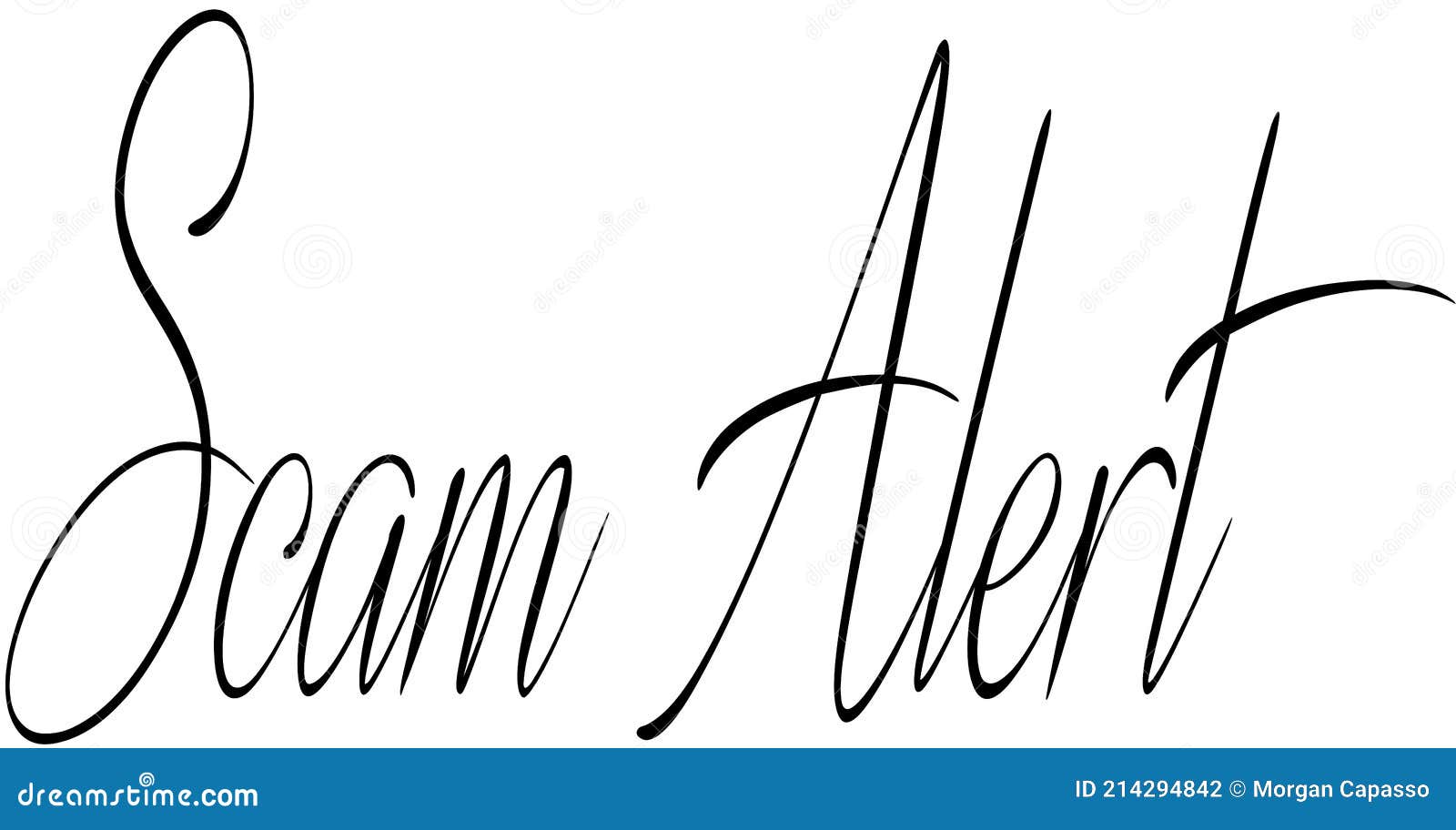 Scam Alert Text Sign Illustration Stock Vector - Illustration of ...