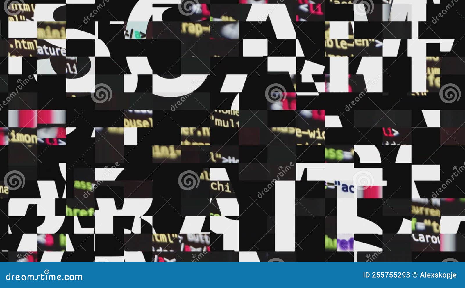 Scam Bait Broken Data on the Screen Glitch Effect Stock Video - Video ...