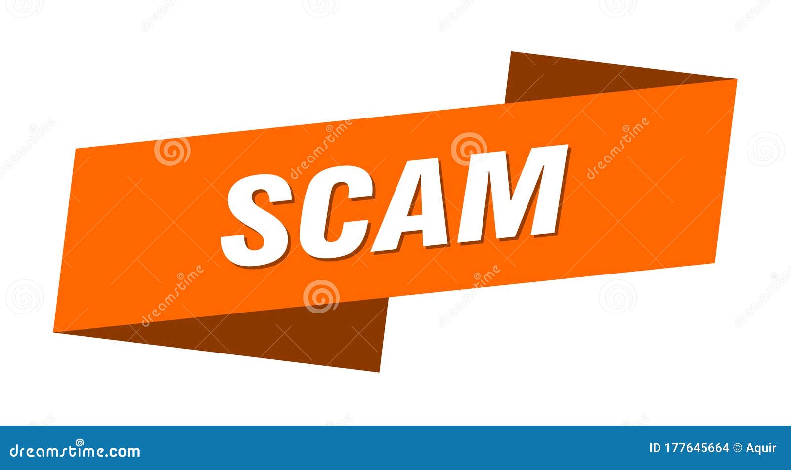 Scam Banner Template. Scam Ribbon Label Stock Vector - Illustration of ...