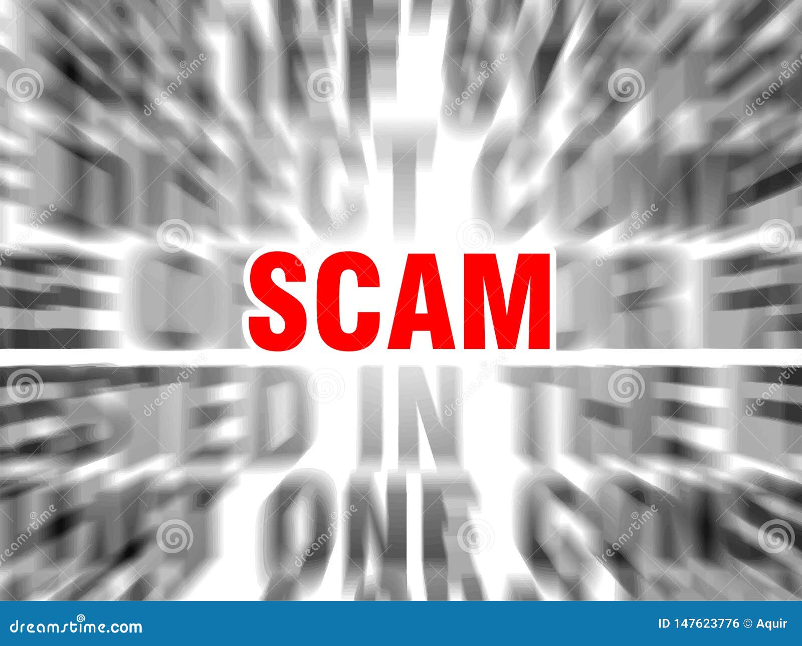 Scam stock vector. Illustration of focus, sign, blur - 147623776