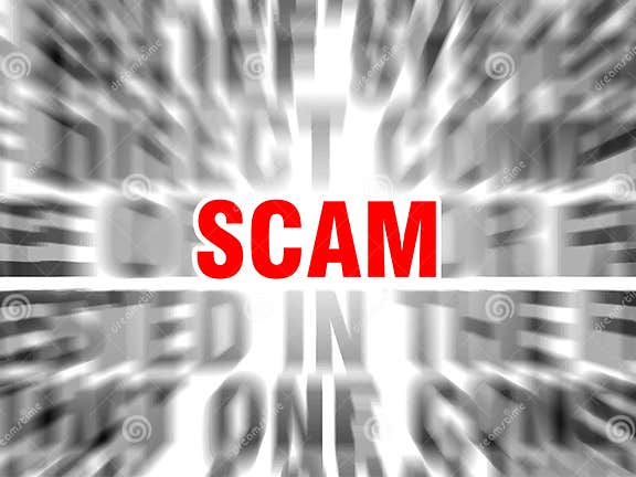Scam stock vector. Illustration of focus, sign, blur - 147623776