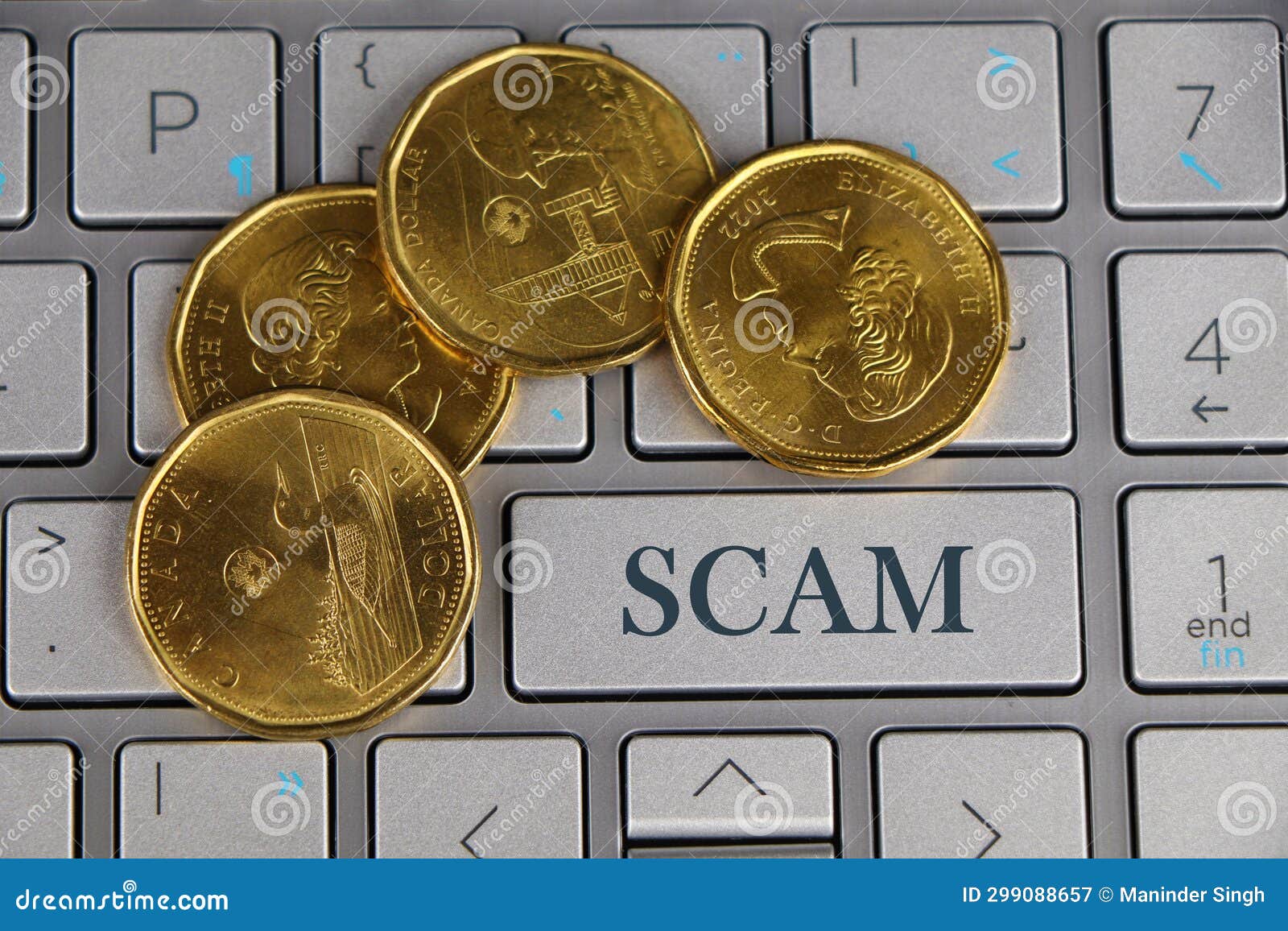 Scam Button on Keyboard, Concept Background Stock Image - Image of ...