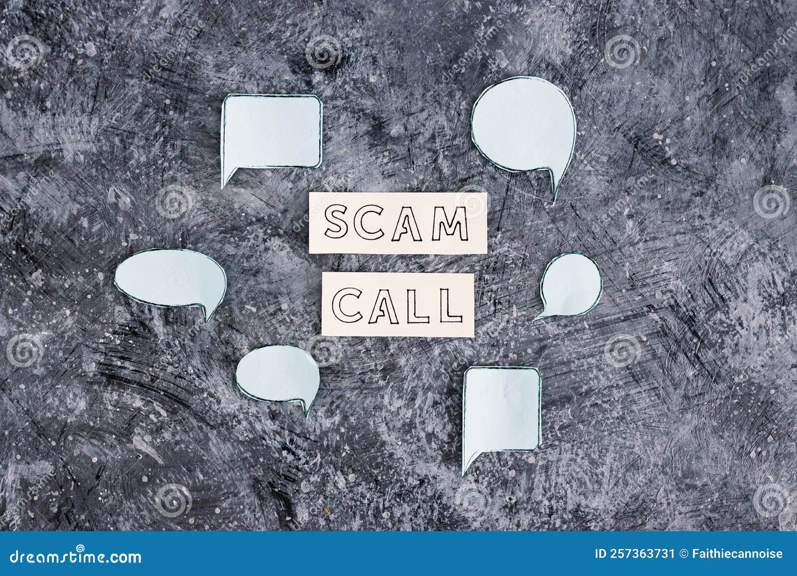 Scam Calls and Personal Data Theft, Text Surrounded by Comic Bubbles ...