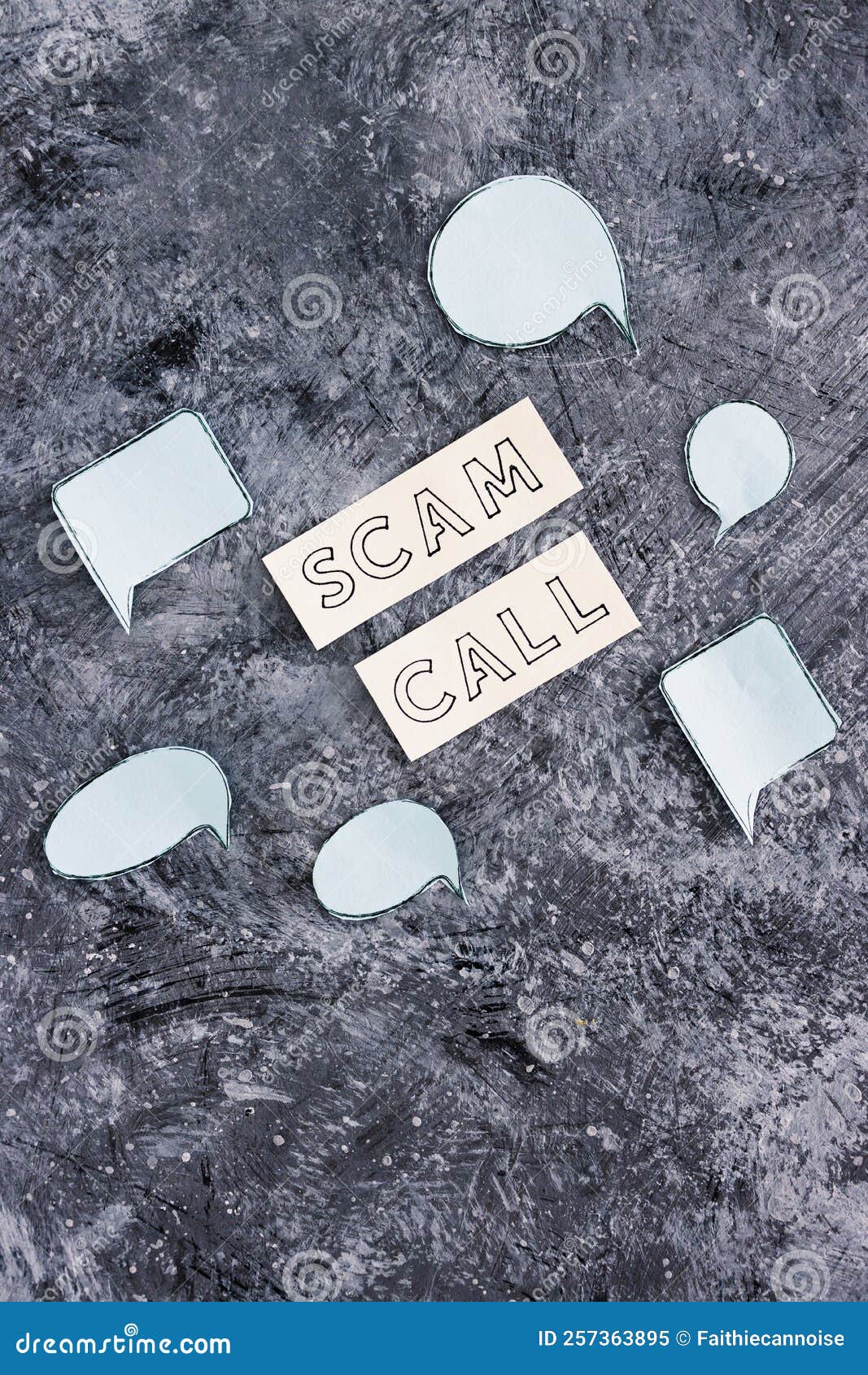 Scam Calls and Personal Data Theft, Text Surrounded by Comic Bubbles ...