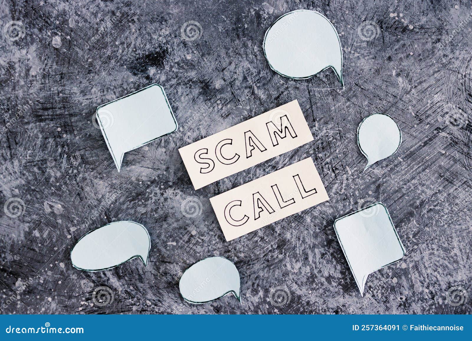 Scam Calls and Personal Data Theft, Text Surrounded by Comic Bubbles ...