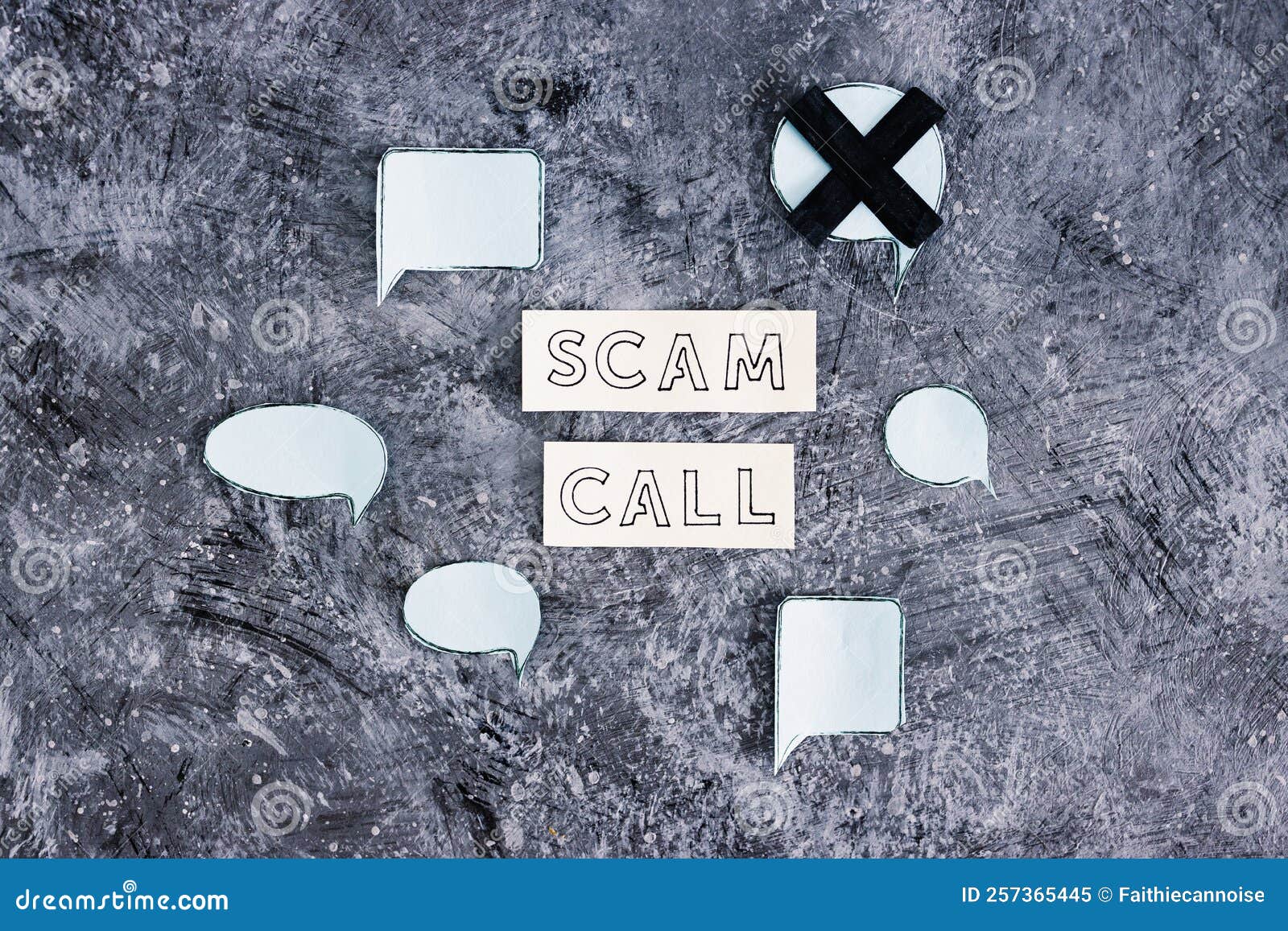 Scam Calls and Personal Data Theft, Text Surrounded by Comic Bubbles ...