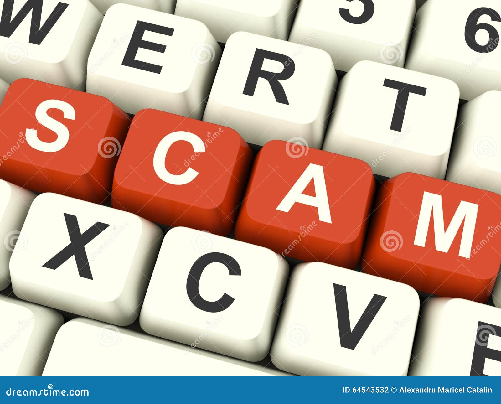 Scam Computer Keys Showing Swindles and Fraud Stock Photo - Image of ...