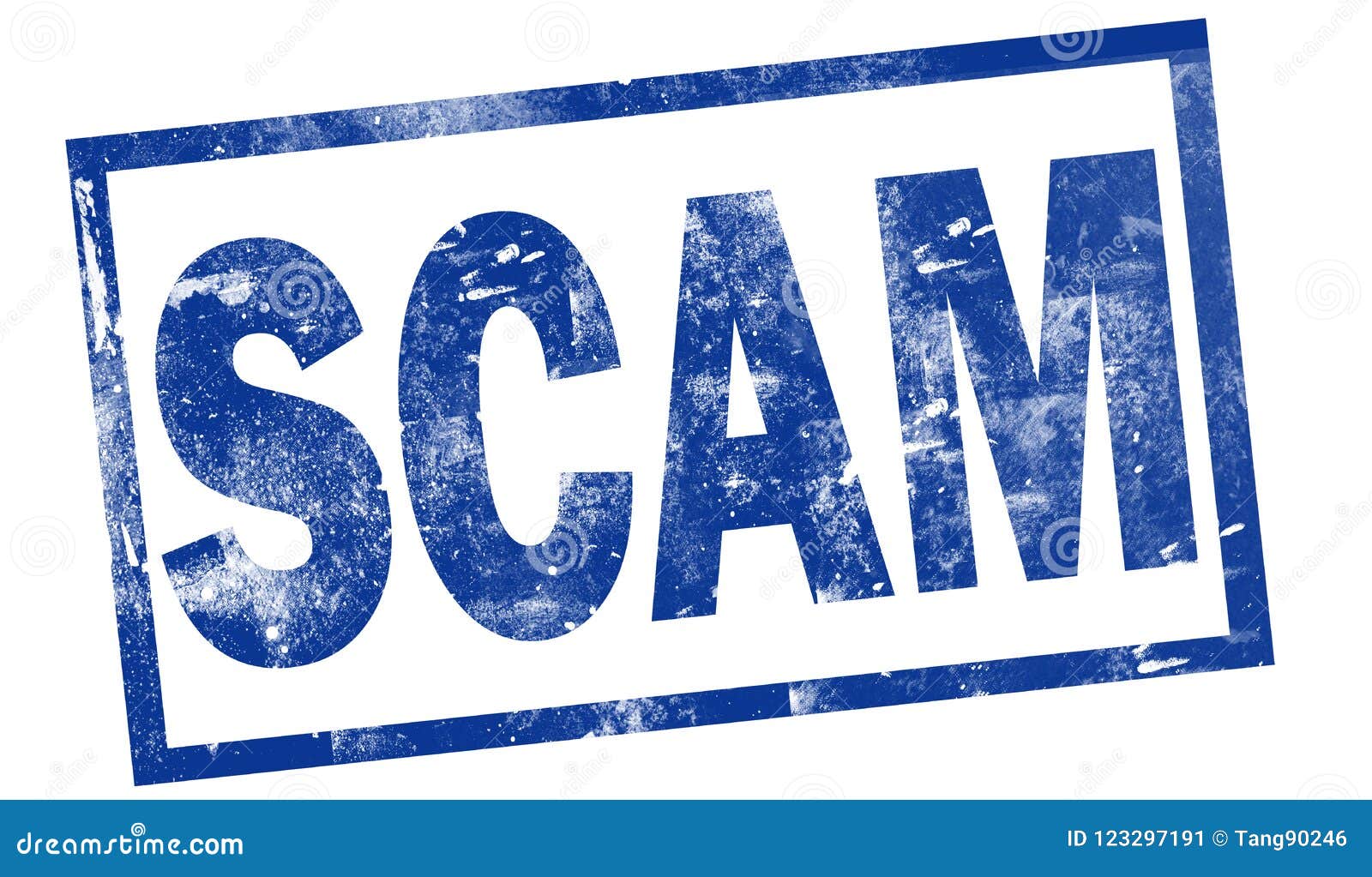 Scam Dans Le Timbre D'encre Bleue Illustration Stock - Illustration du ...