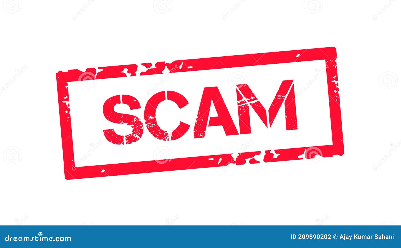 Scam Grunge Red Stamp. Scam Red Text Stock Illustration - Illustration ...