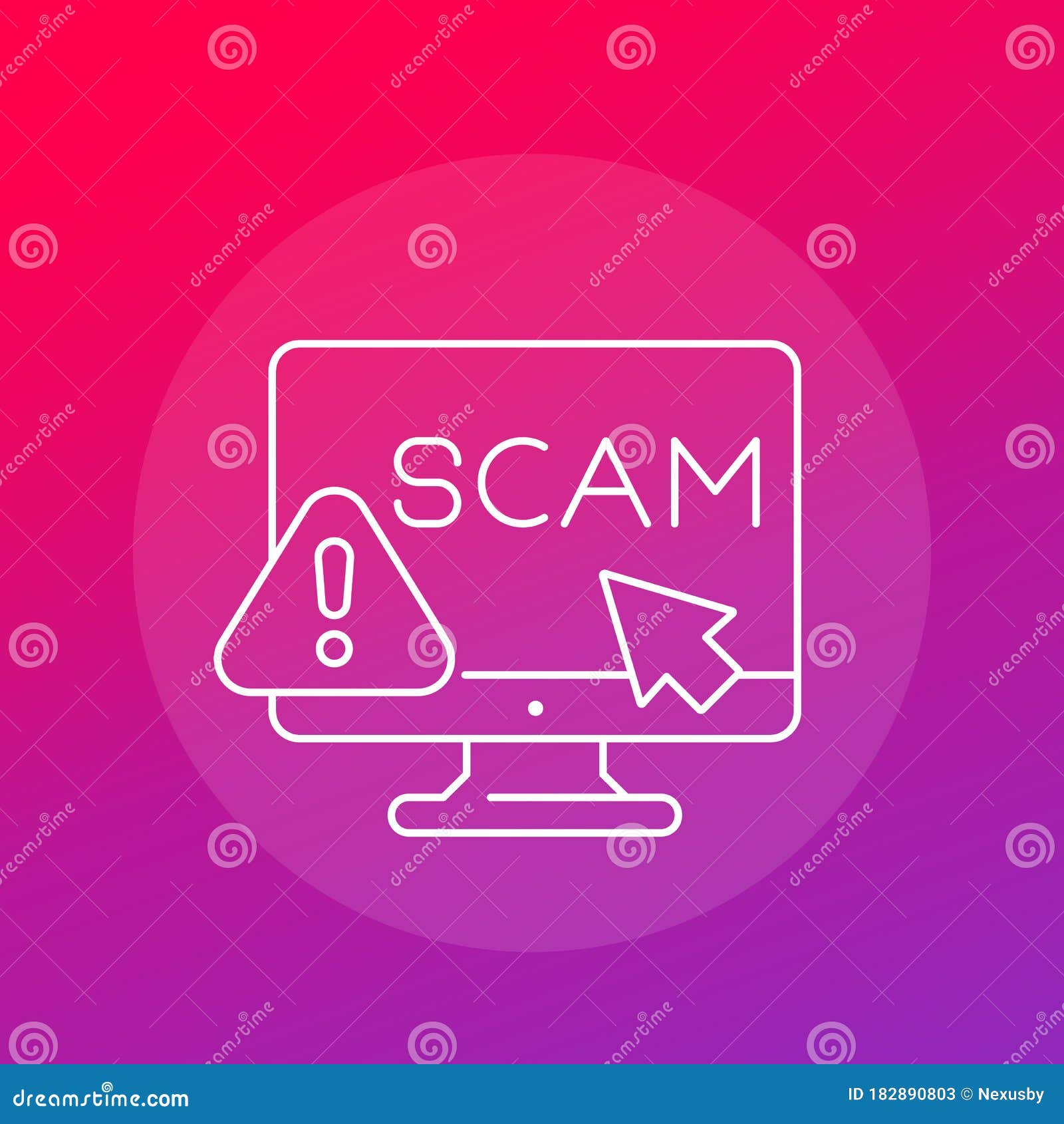 Linear Insecure Icon From Internet Security Outline Collection Thin