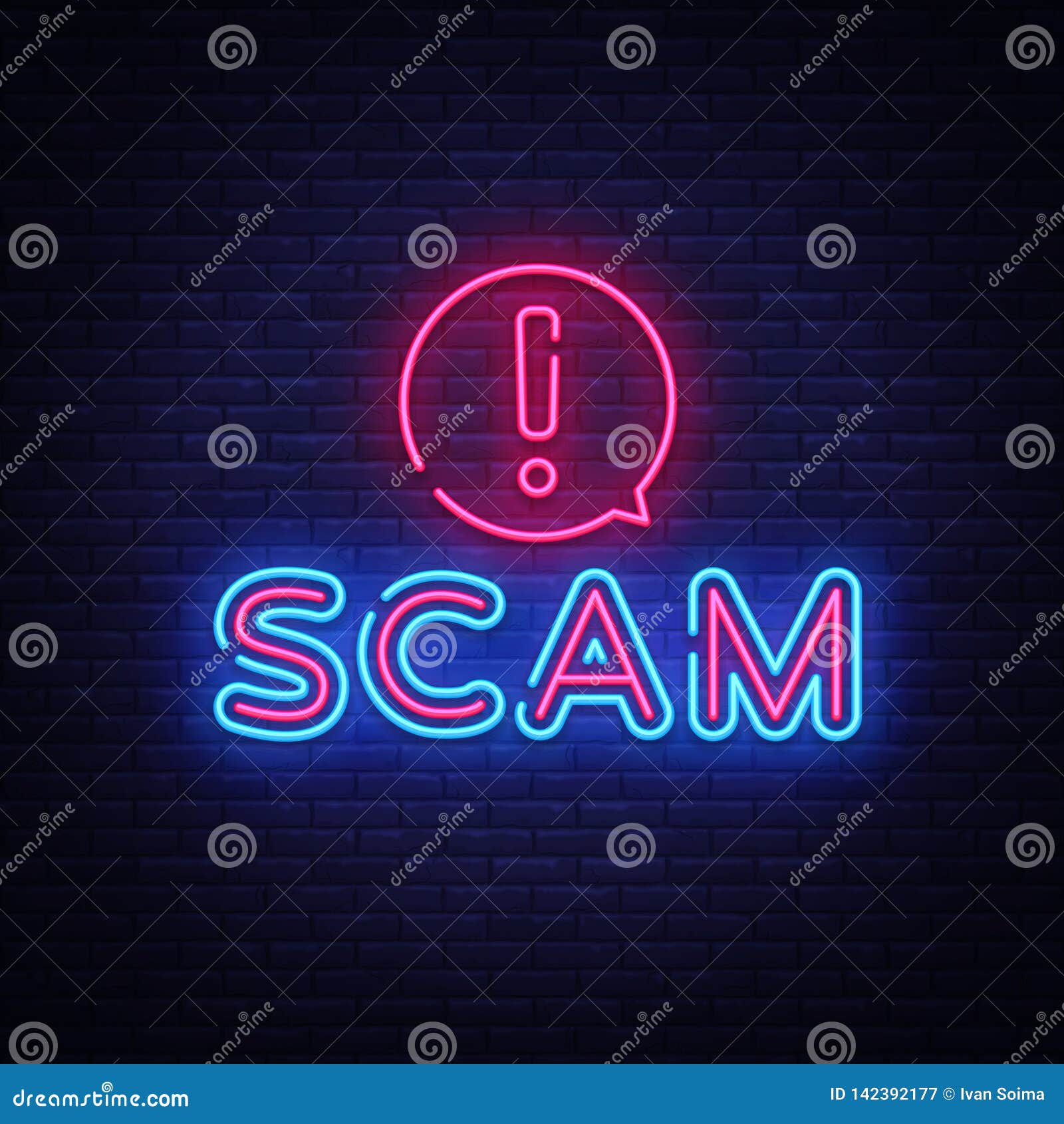 Scam Neon Signboard Vector. Scam Neon Sign, Design Template, Modern ... Scam Neon Signboard Vector. Scam Neon Sign, Design Template, Modern ...