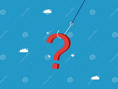 Scam Problem. Question Mark on the Hook Stock Vector - Illustration of ...