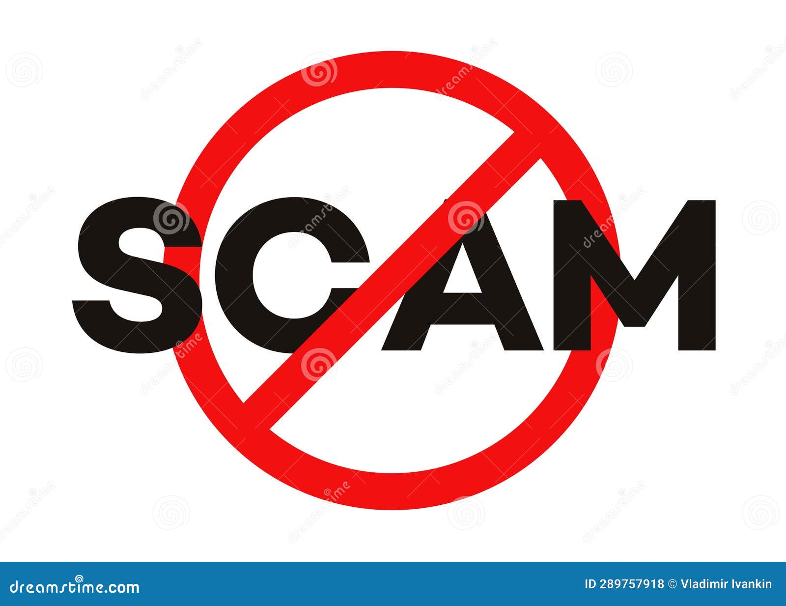 Scam Prohibition Symbol Vector Isolated Stock Illustration ...