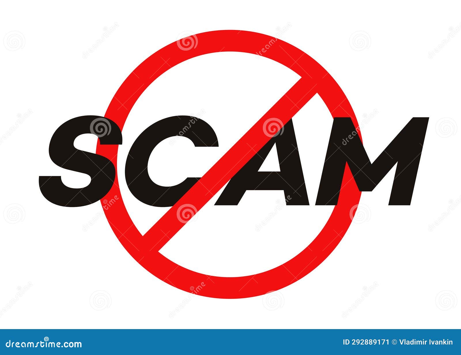 Scam Prohibition Symbol Vector Isolated Stock Illustration ...