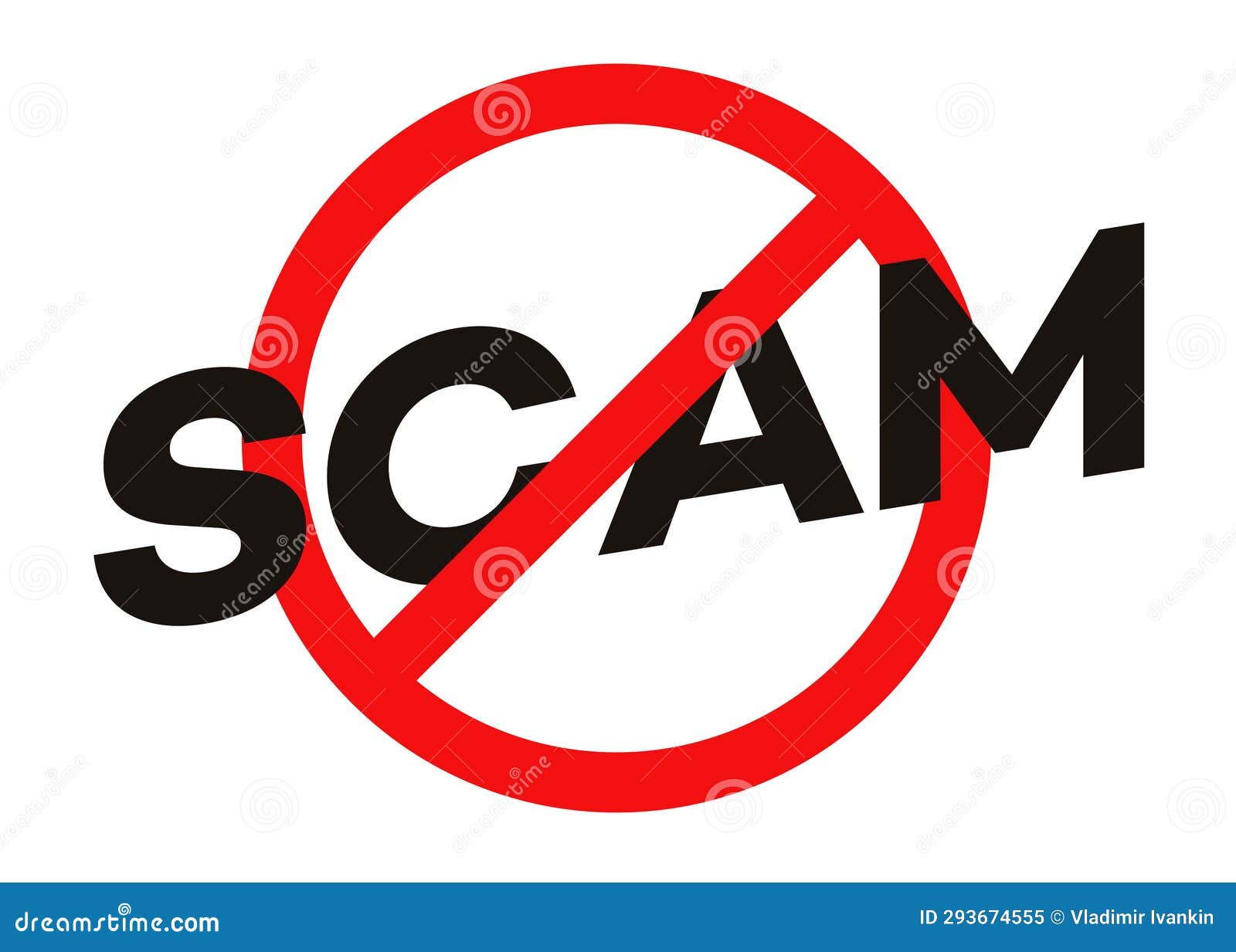 Scam Prohibition Symbol Vector Isolated Stock Vector - Illustration of ...