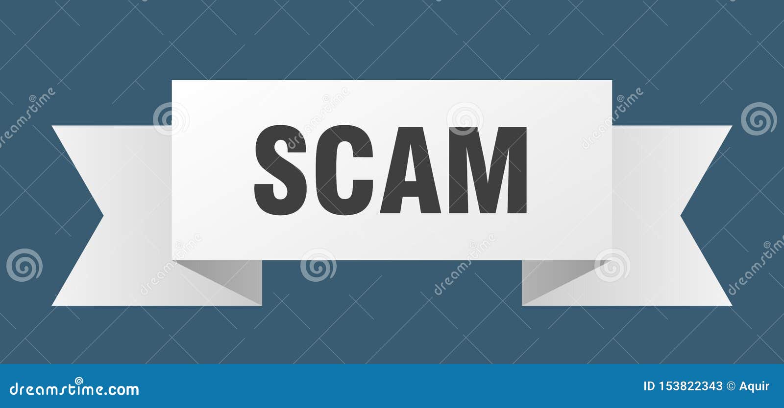 Scam ribbon. stock vector. Illustration of banner, ribbon - 153822343