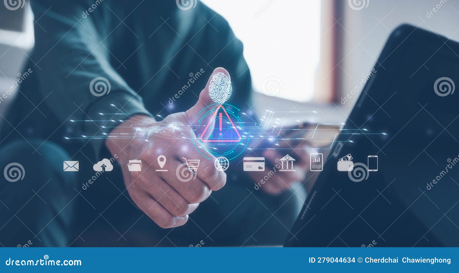 Scam Safe Fingerprint Scanning and Biometric Authentication, Processing ...