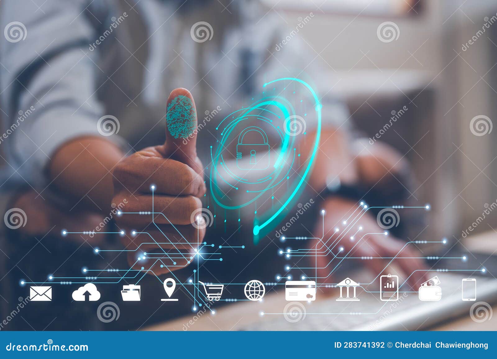 Scam Safe Fingerprint Scanning and Biometric Authentication, Processing ...