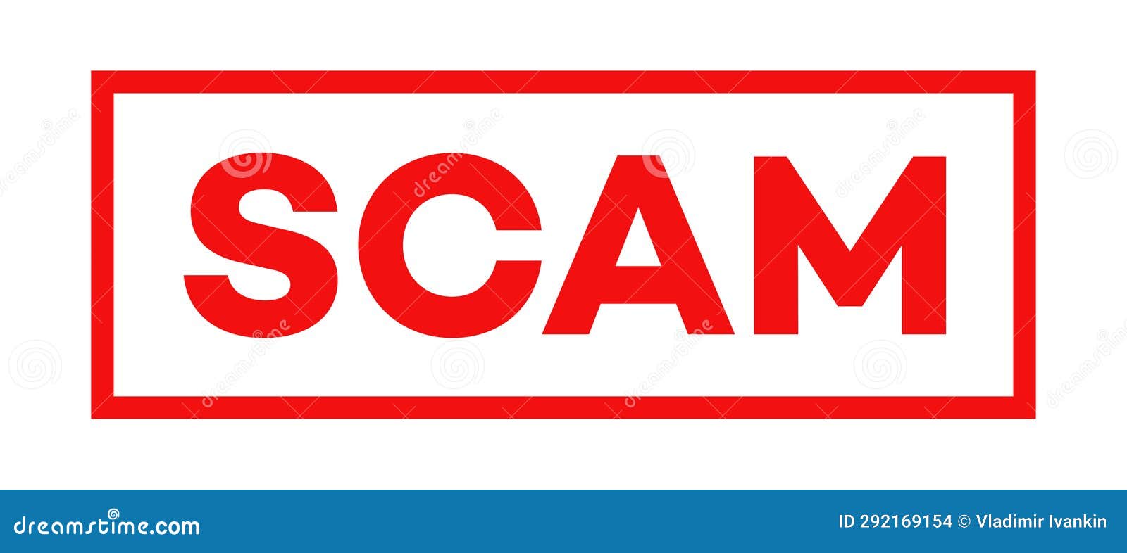 Scam Sign Vector Illustration | CartoonDealer.com #160382780
